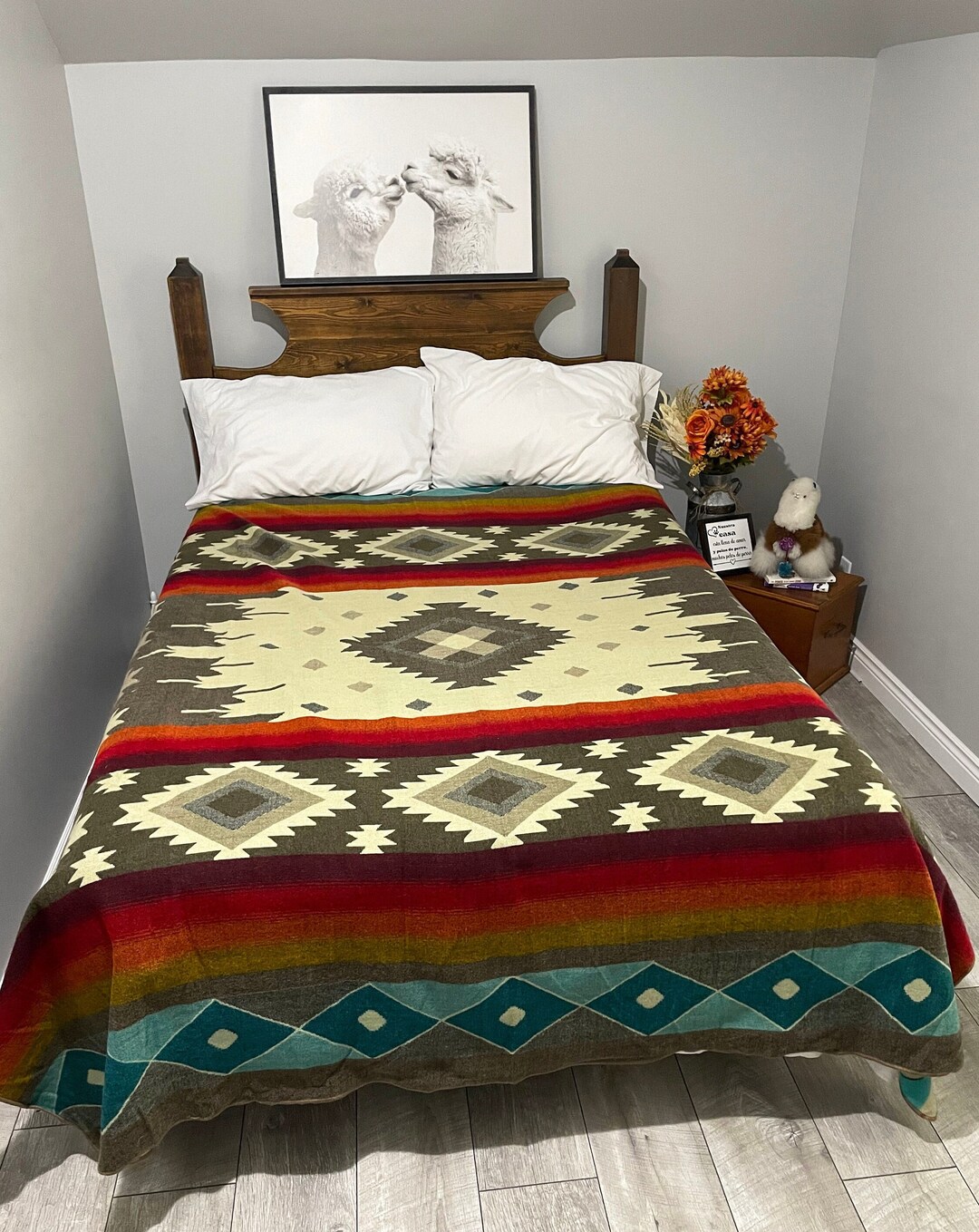 Cozy Boho Chic Alpaca Blanket | Warm Southwestern Home Decor ...
