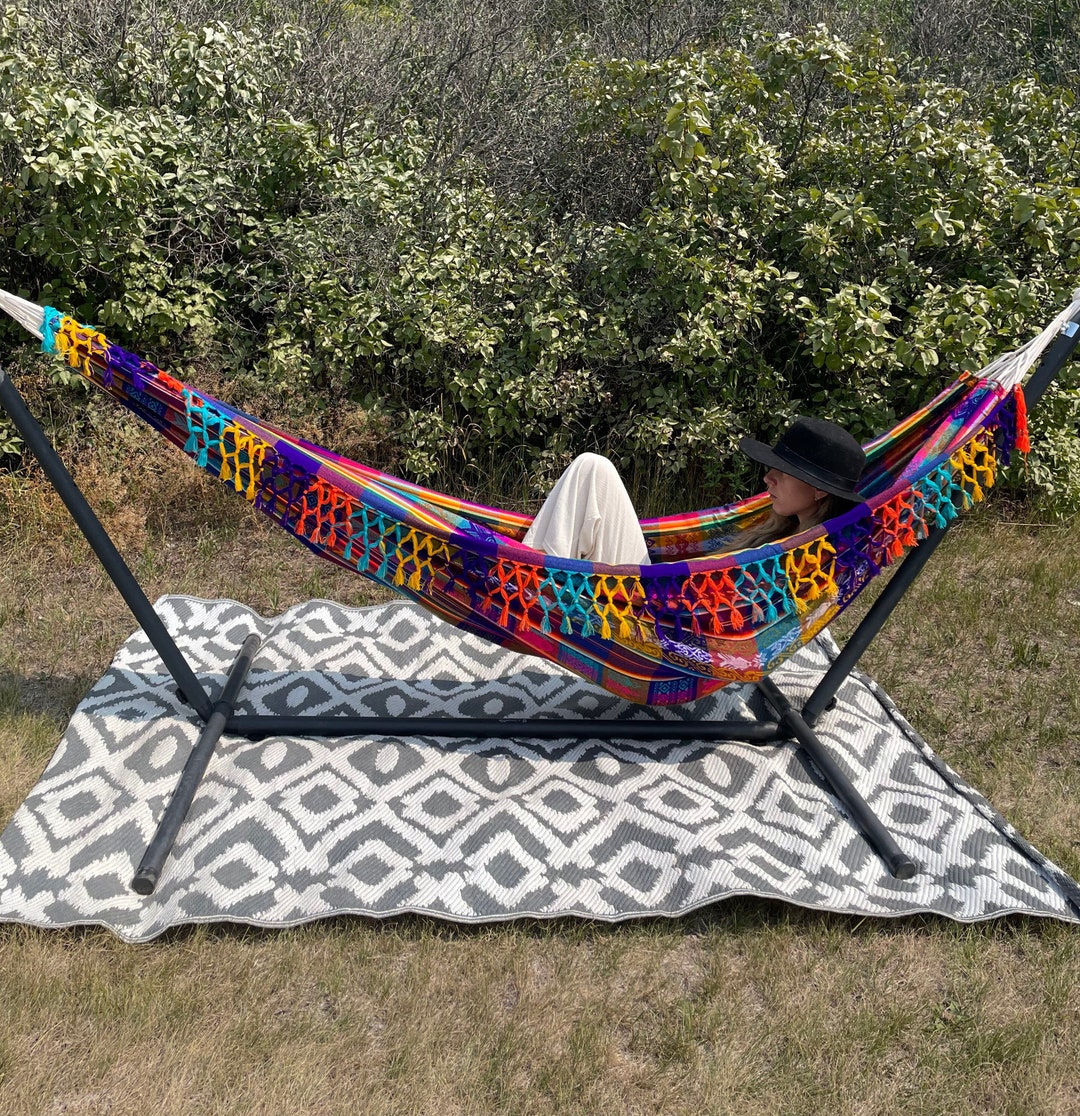 Tropical Ethnic Bohemian Portable Hammock | Relaxing Zen Backyard Patio ...