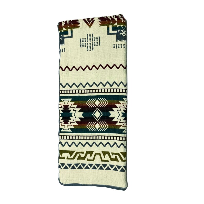 Rustic Geometric Print Two Sided Alpaca Blanket | Cozy and Soft Tribal ...