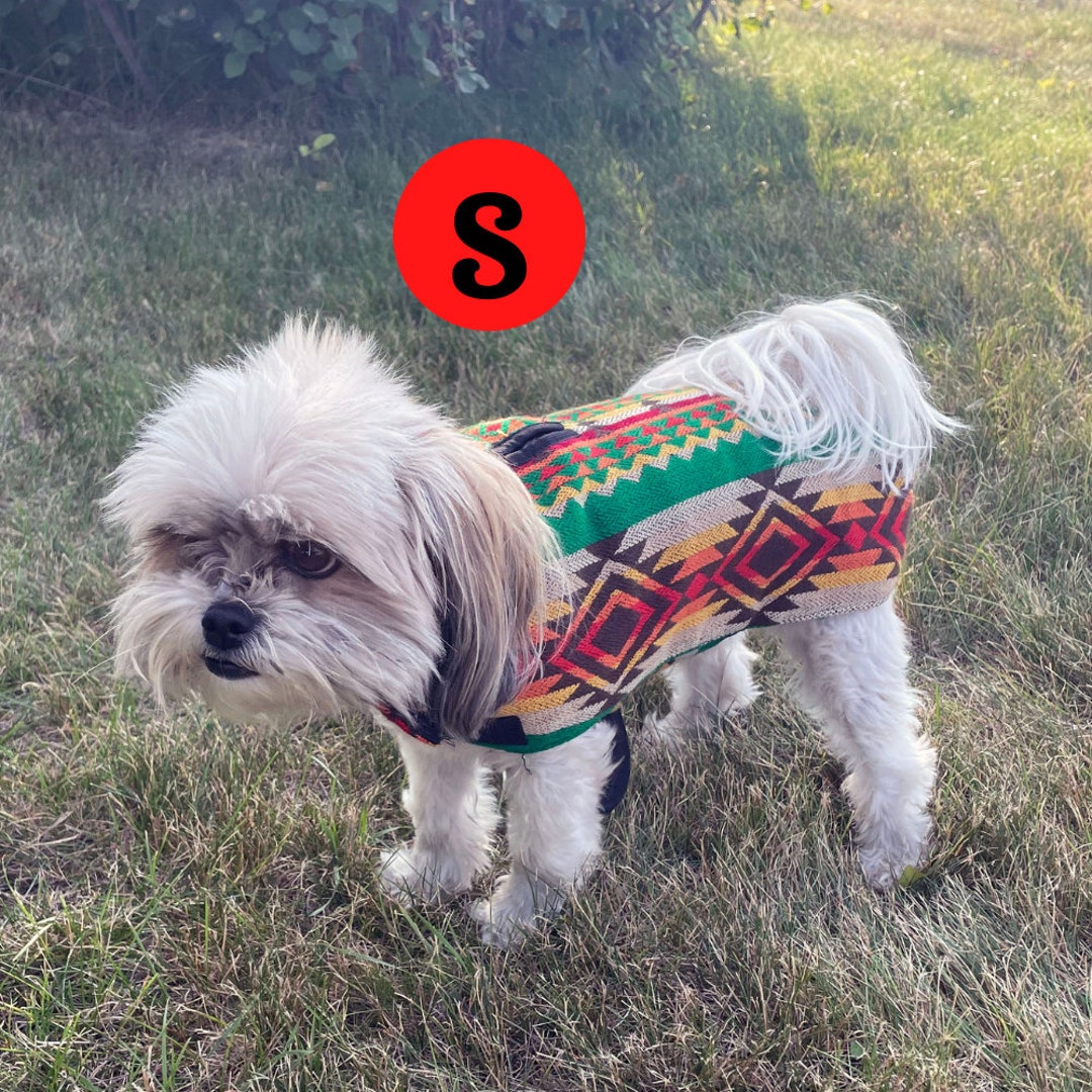 Hipster Doggie Poncho Clothing | Native Print Ethnic Dog Coat | Pet ...