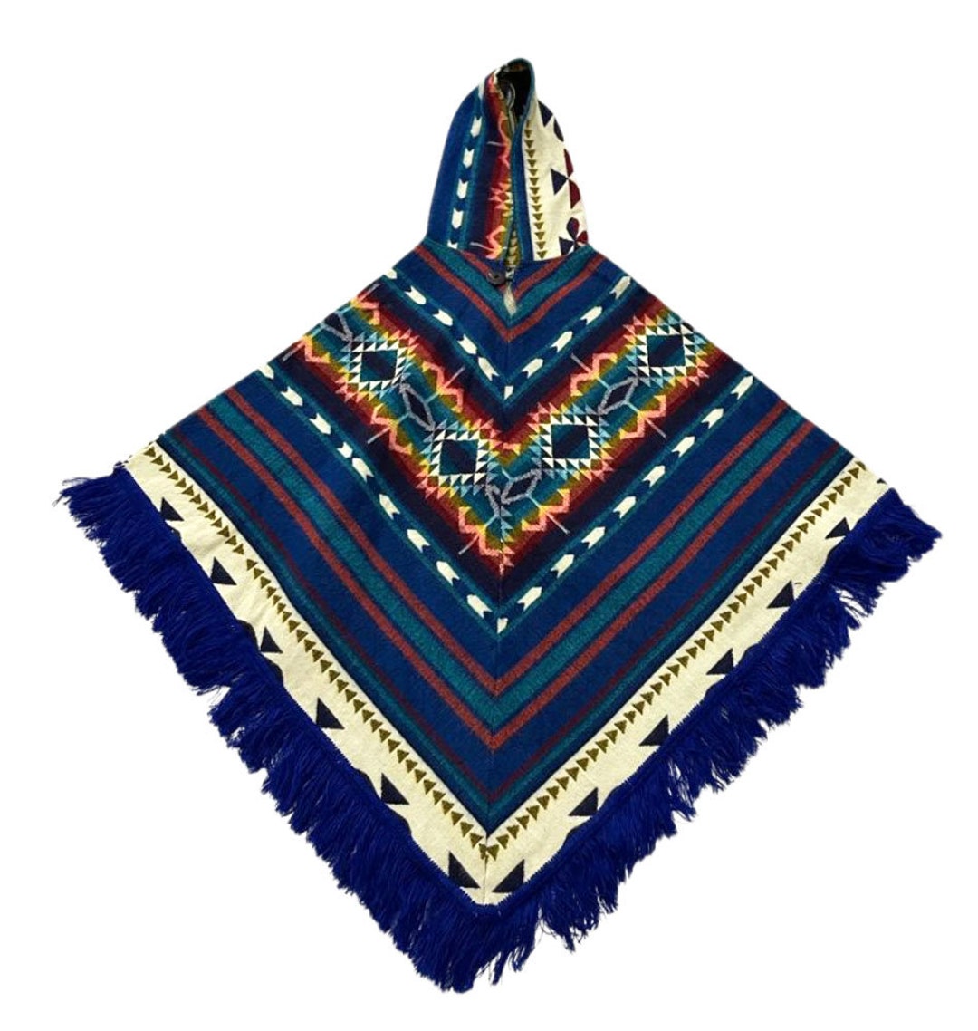 Tribal Fringe Poncho With Fringe Unique Boho Style | Festival Ethnic ...