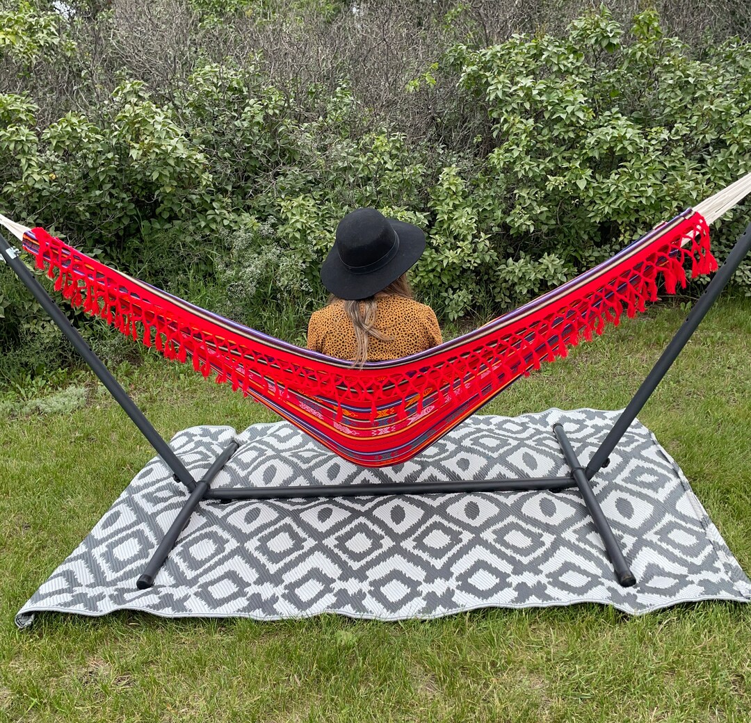 Tropical Comfy Tribal Hammock With Fringe | Backyard New Home Gift ...