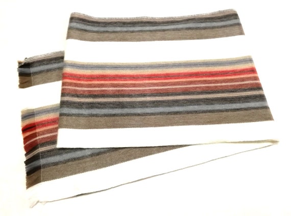 Stripe Alpaca Scarf Alpaca Winter Fashion Fringe Wool | Etsy