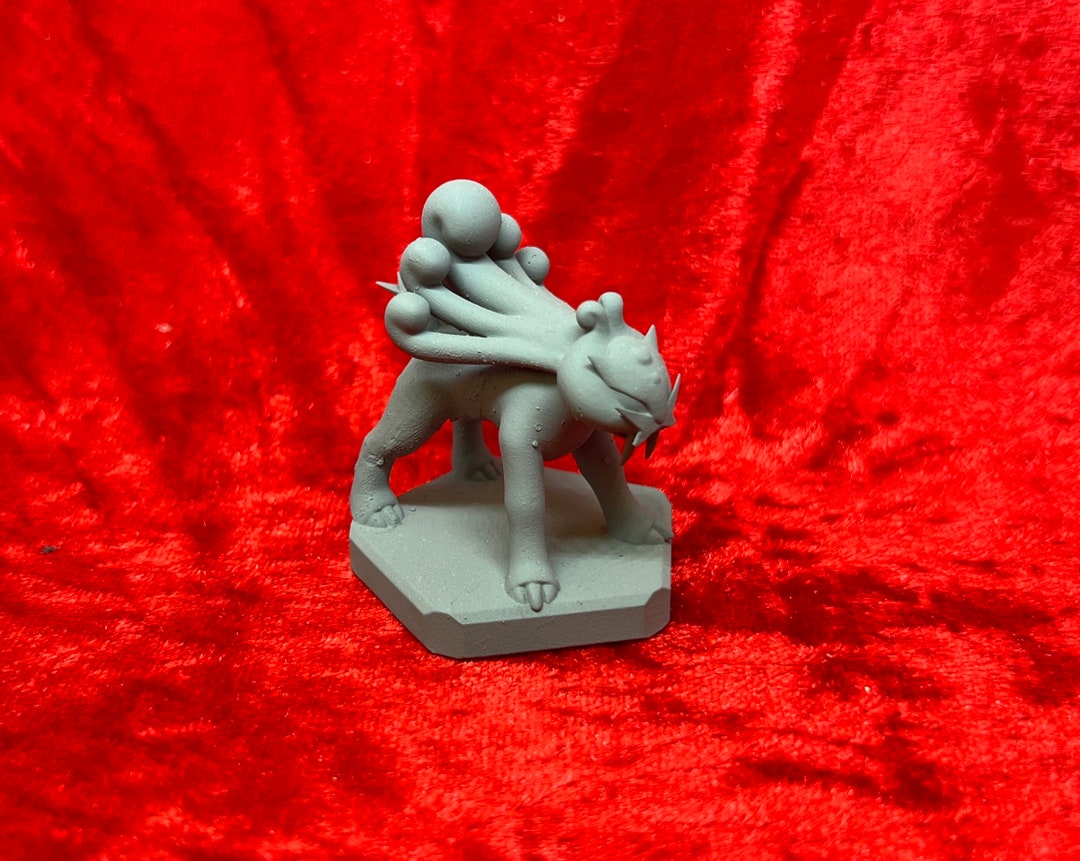 Pokemon Figure Statue Raikou Grey Trophy Statue Legendary Dog - Etsy