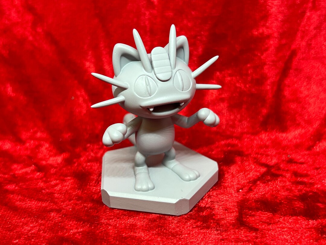 Pokemon 052 Meowth Figure Grey TCG Statue - Etsy