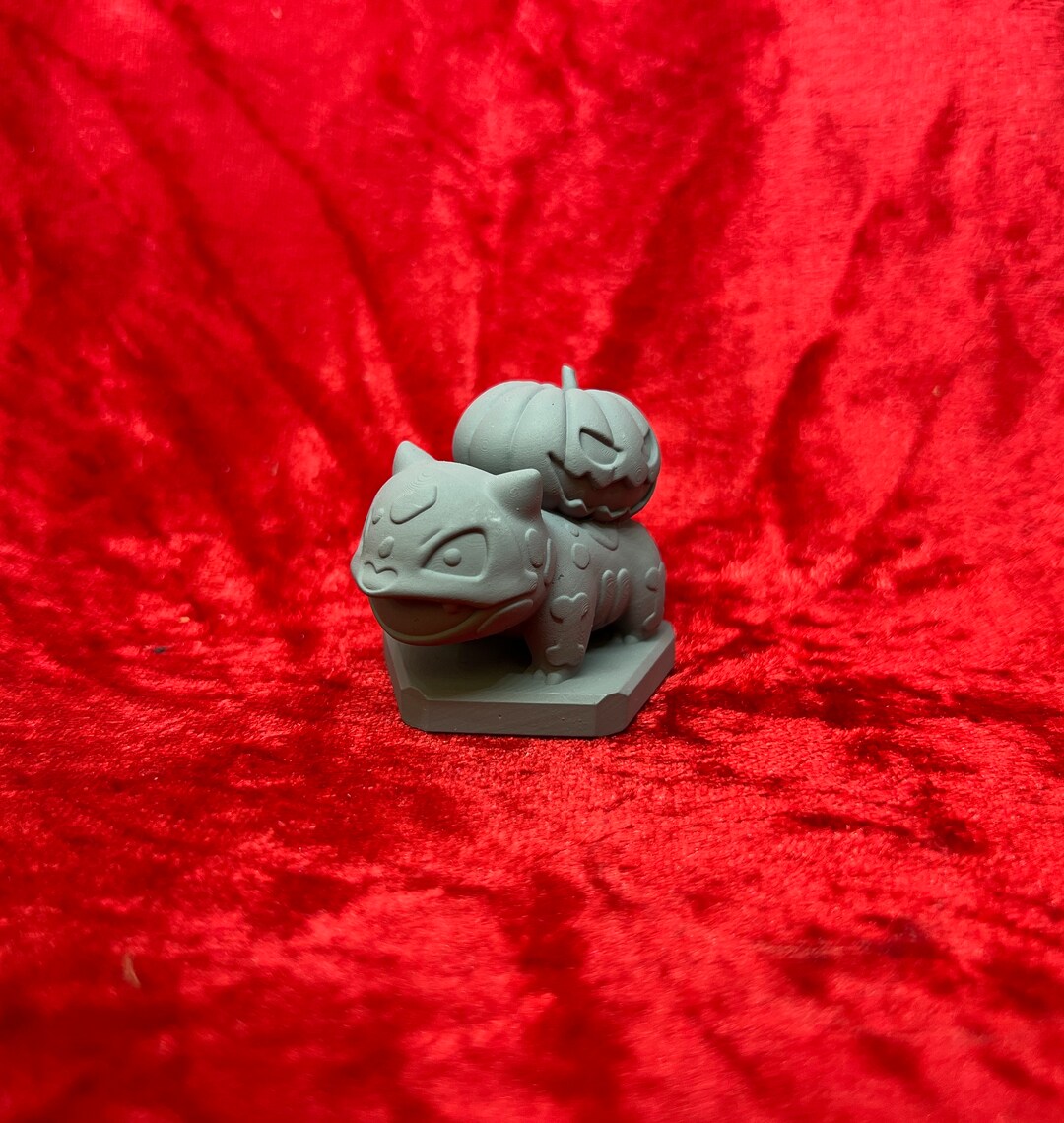 Halloween Pokemon Figure Statue Bulbasaur Grey Trophy Statue Fun to ...