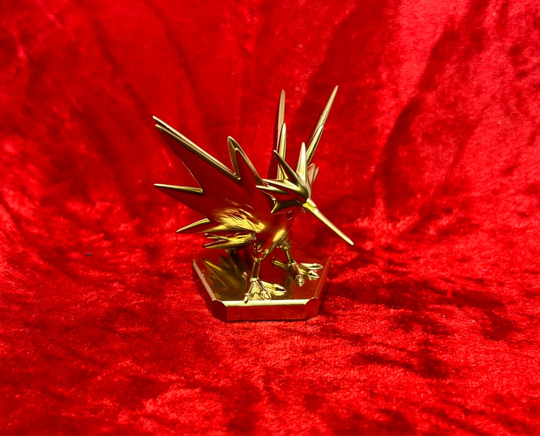 Pokemon #145 Zapdos Figure Gold TCG Statue Legendary - Etsy