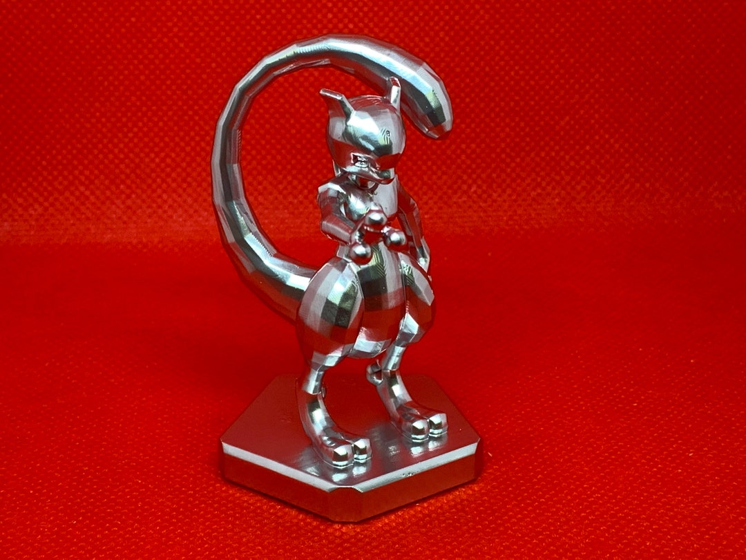 Pokemon Figure Statue Mewtwo Chrome Trophy Statue - Etsy