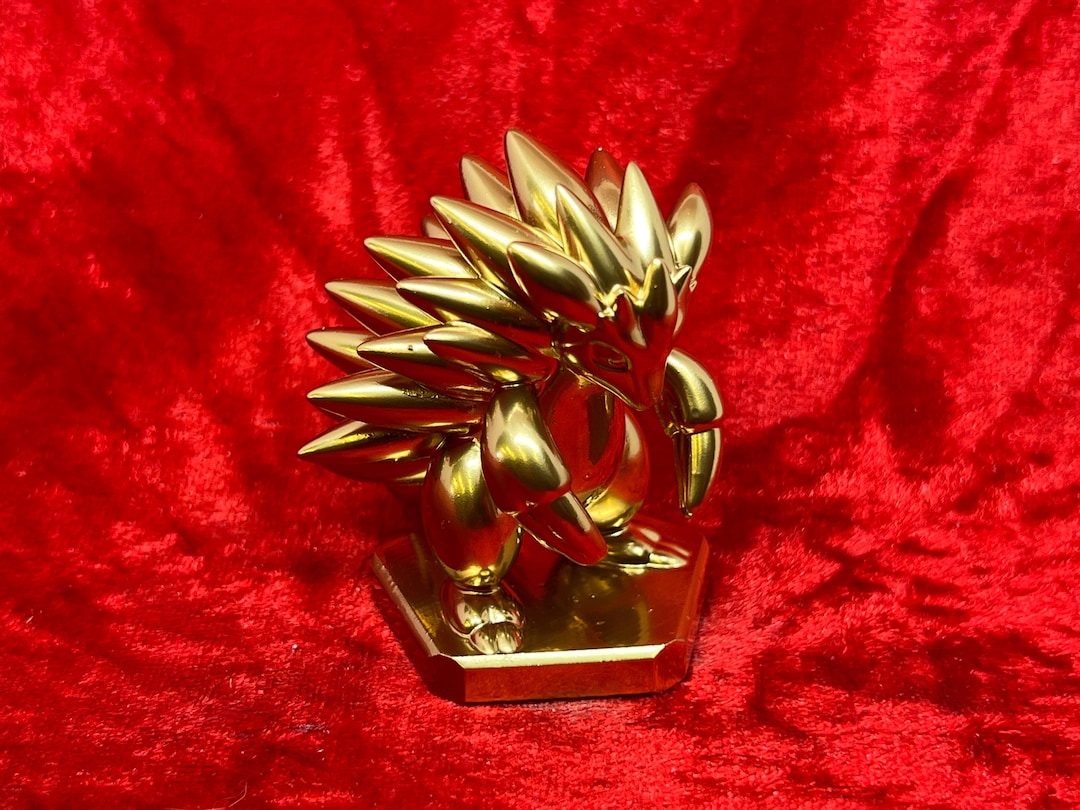Pokemon #028 Sandslash Figure Gold tcg Statue - Etsy