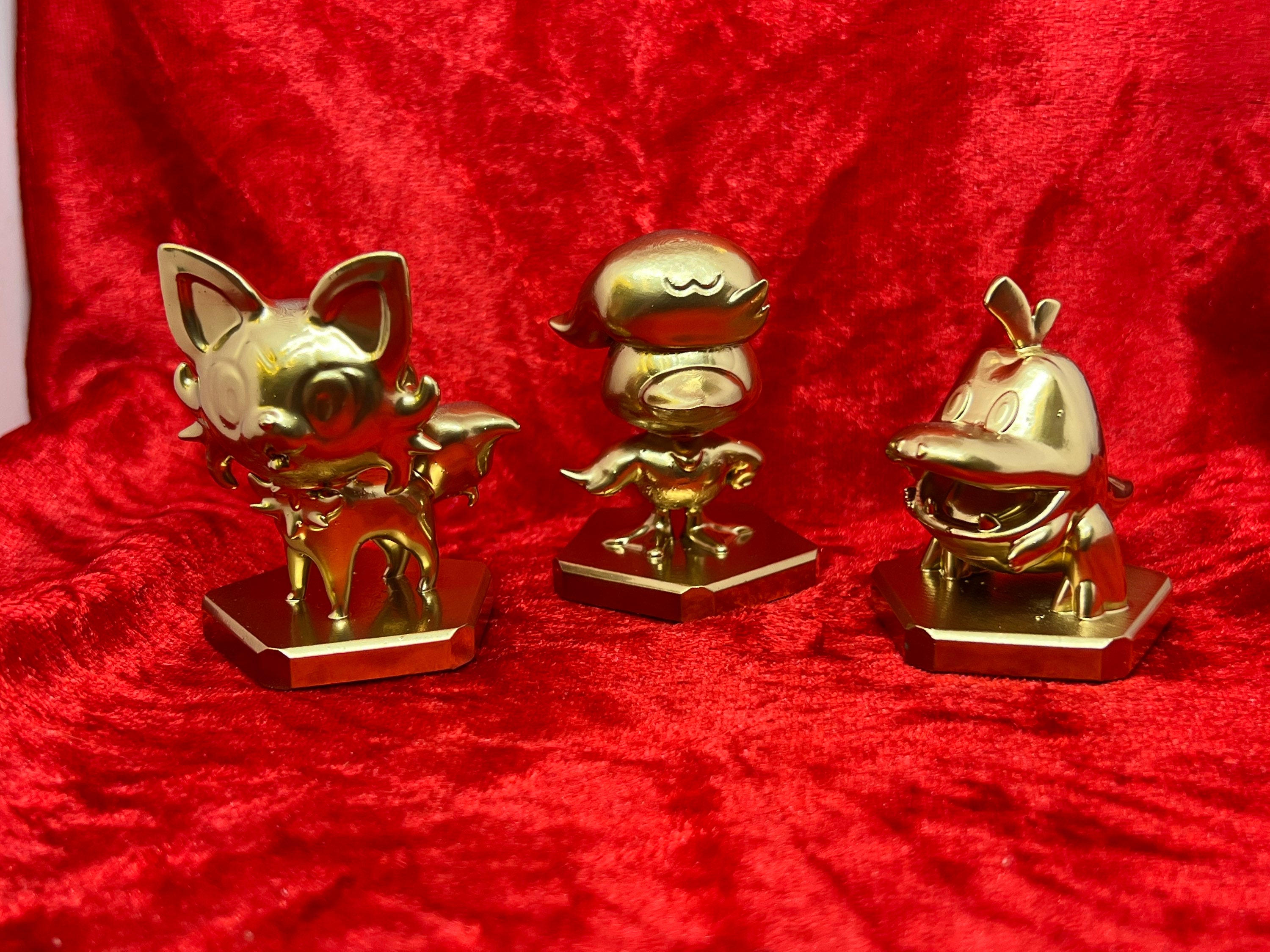 Pokemon Figure Statue Gen 9 Starter Set Sprigatito Fuecoco | Etsy