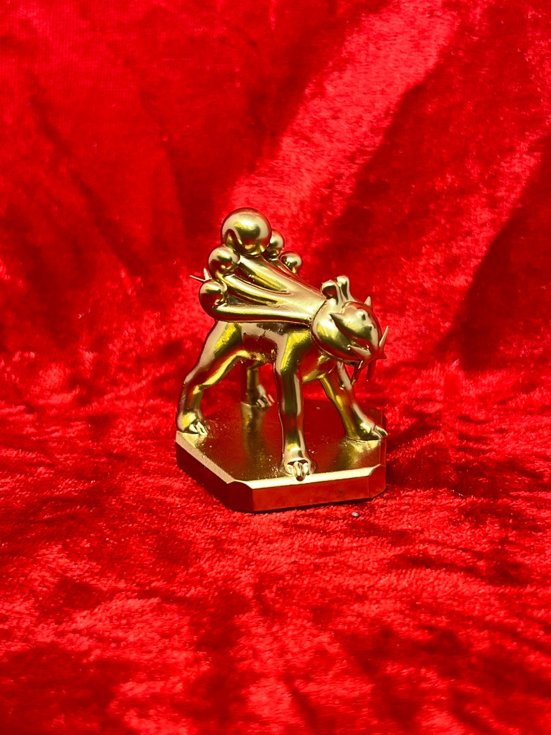 Pokemon Figure Statue Raikou Gold Trophy Statue - Etsy