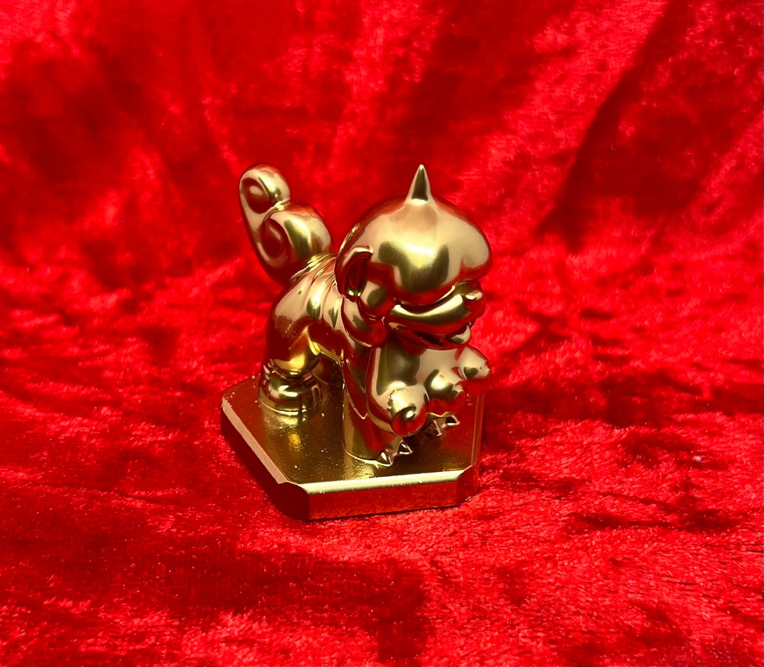 Pokemon 058 Husuian Growlithe Figure Gold TCG Statue - Etsy