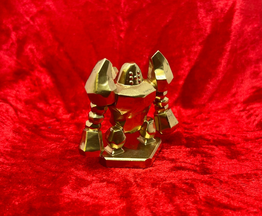 Pokemon #377 Regirock Figure Gold TCG Statue - Etsy