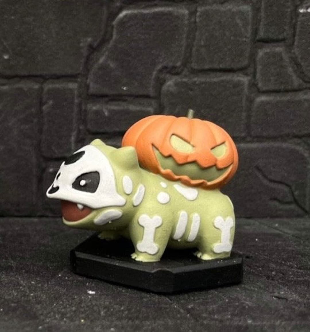 Halloween Pokemon Figure Statue Bulbasaur Trophy Statue - Etsy