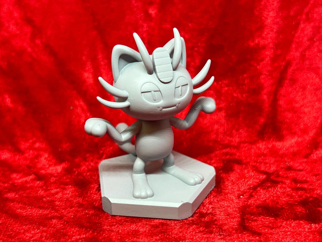 Pokemon 052 Meowth Alolan Figure Grey TCG Statue - Etsy