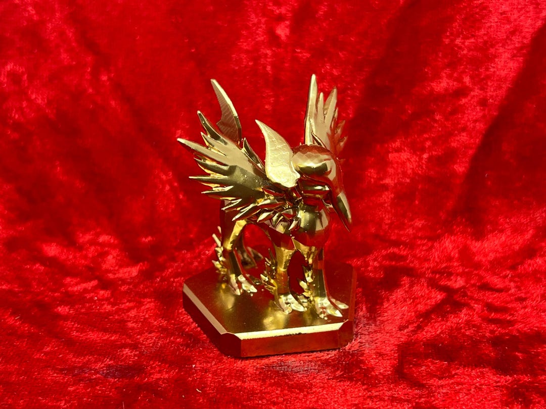 Pokemon #359 Mega Absol Figure Gold tcg Statue - Etsy