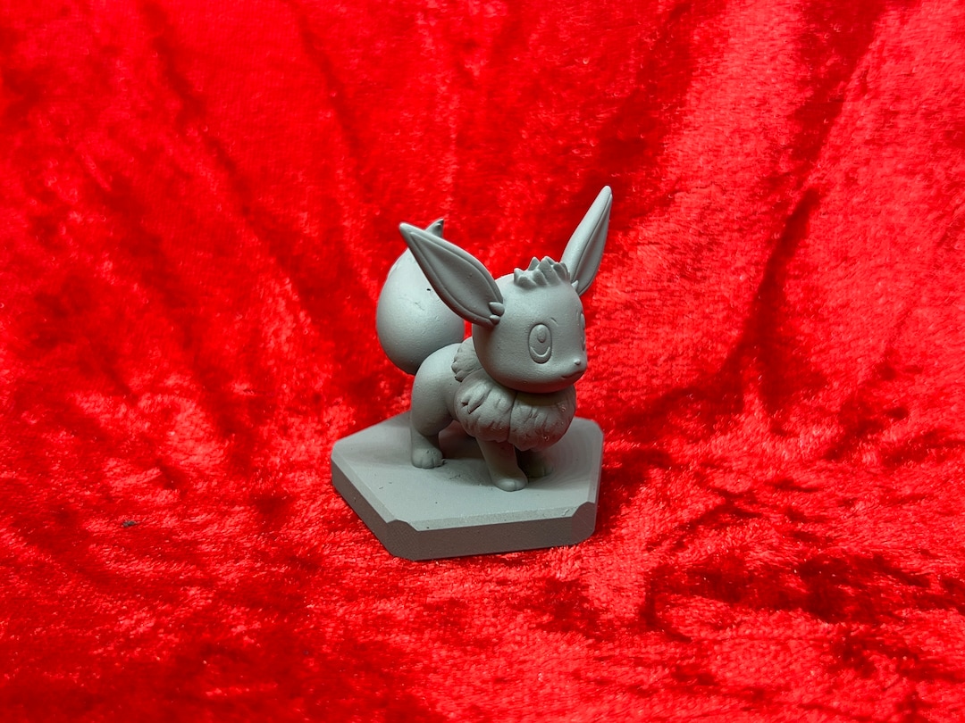 Pokemon 133 Eevee Figure Grey TCG Statue - Etsy