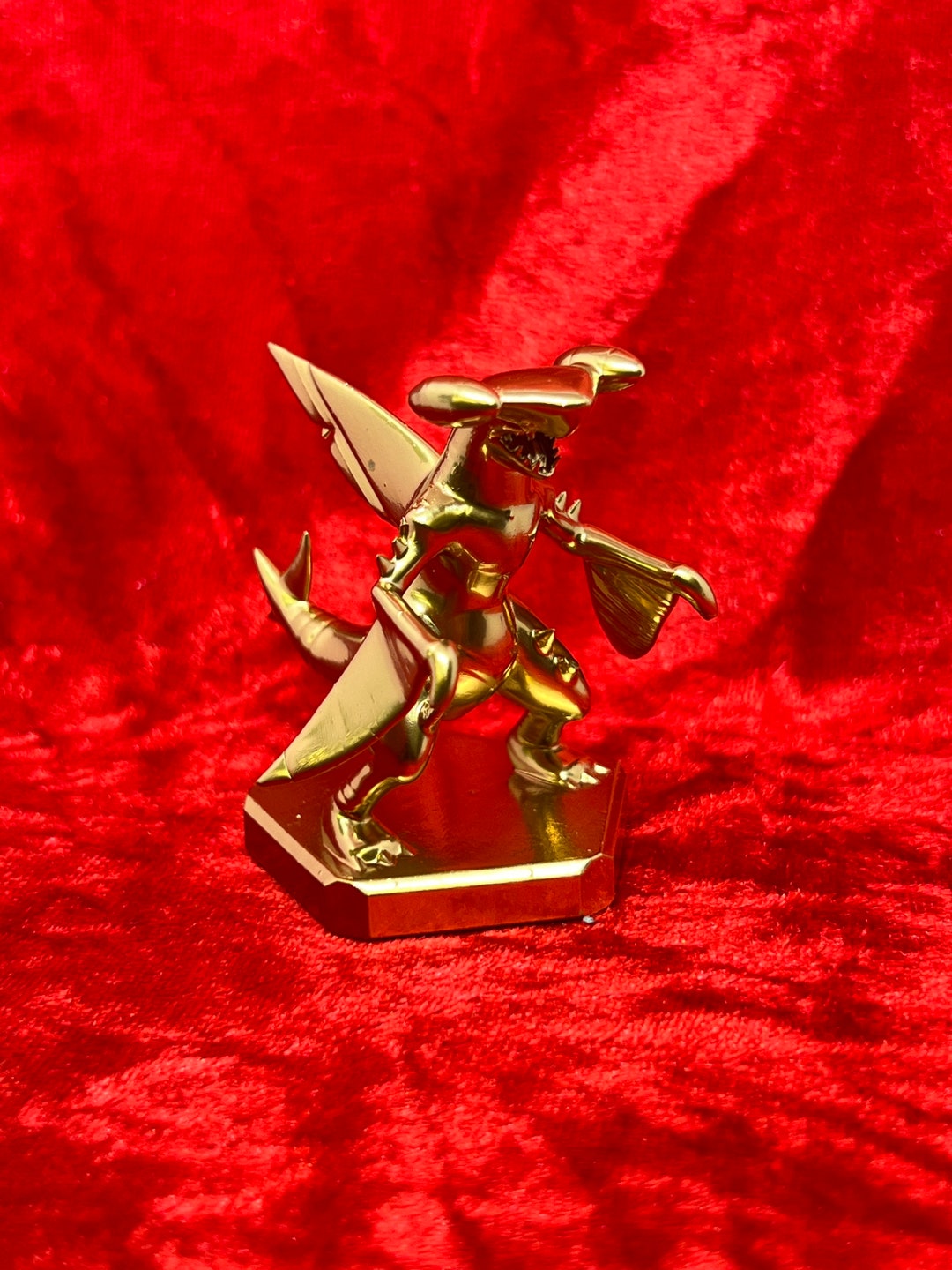 Pokemon #445 Garchomp Figure Gold tcg Statue - Etsy