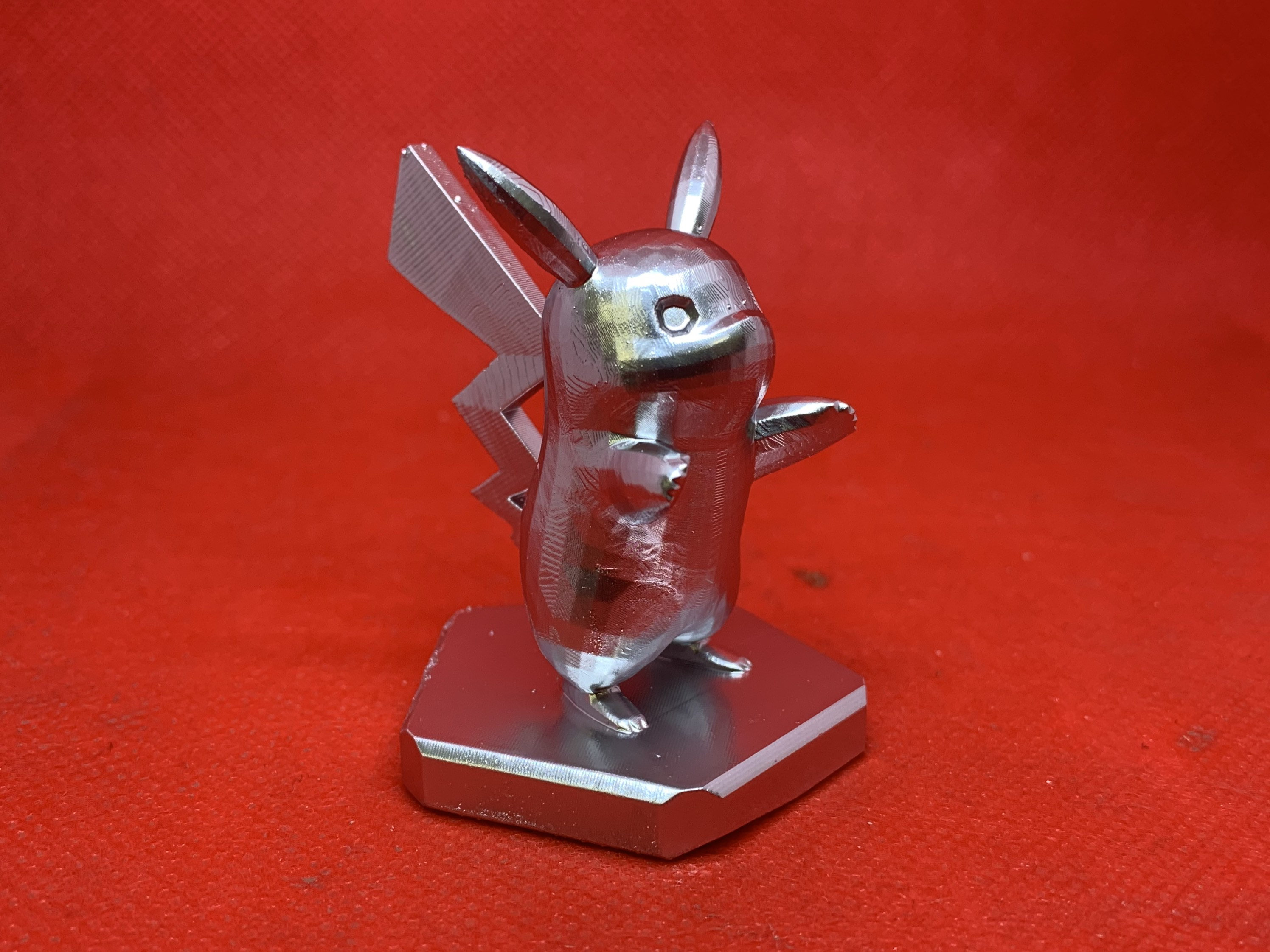 Pokemon Figure Statue Pikachu Chrome Trophy Statue - Etsy