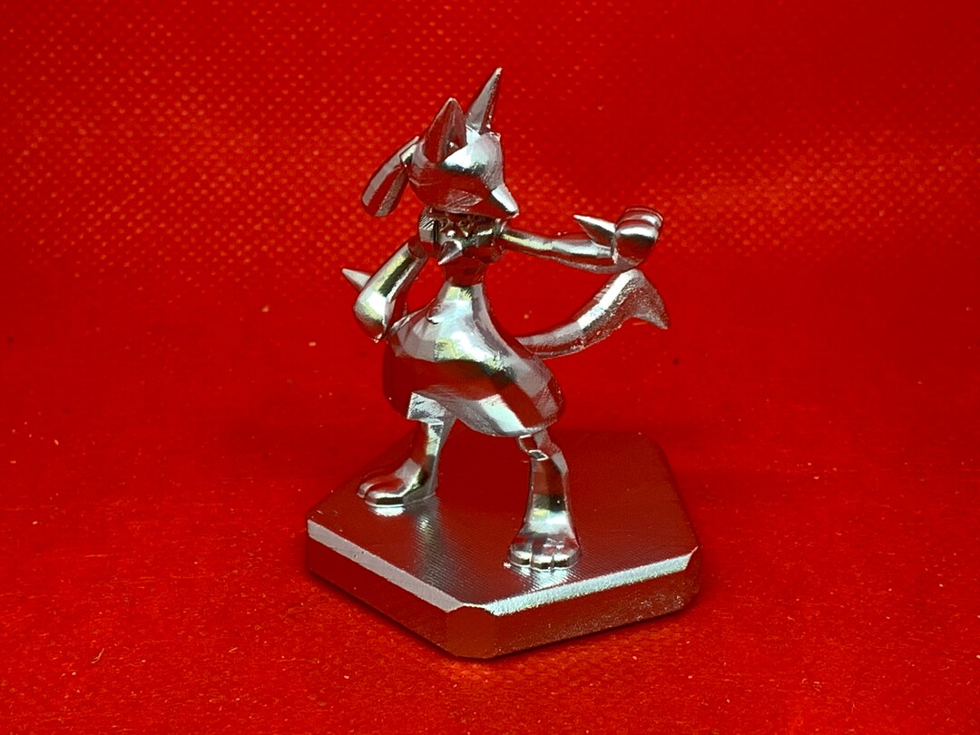 Pokemon #448 Lucario Figure Chrome TCG Statue - Etsy