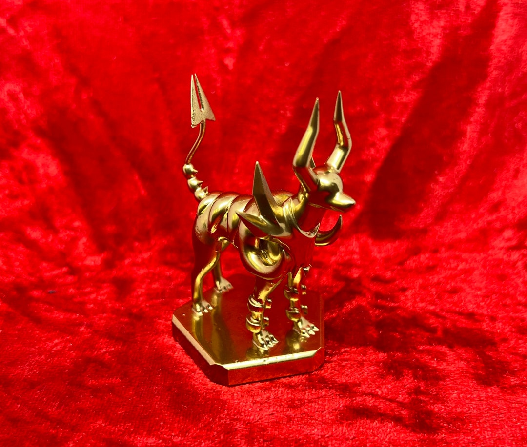 Pokemon 229 Mega Houndoom Figure Gold TCG Statue - Etsy