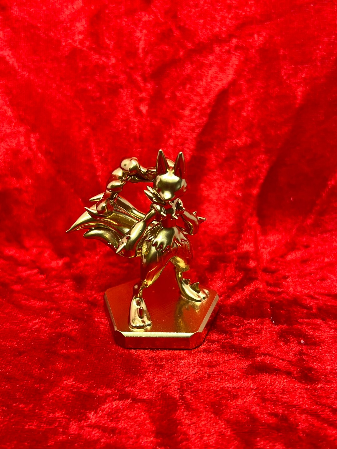 Pokemon 448 Mega Lucario Figure Gold TCG Statue - Etsy