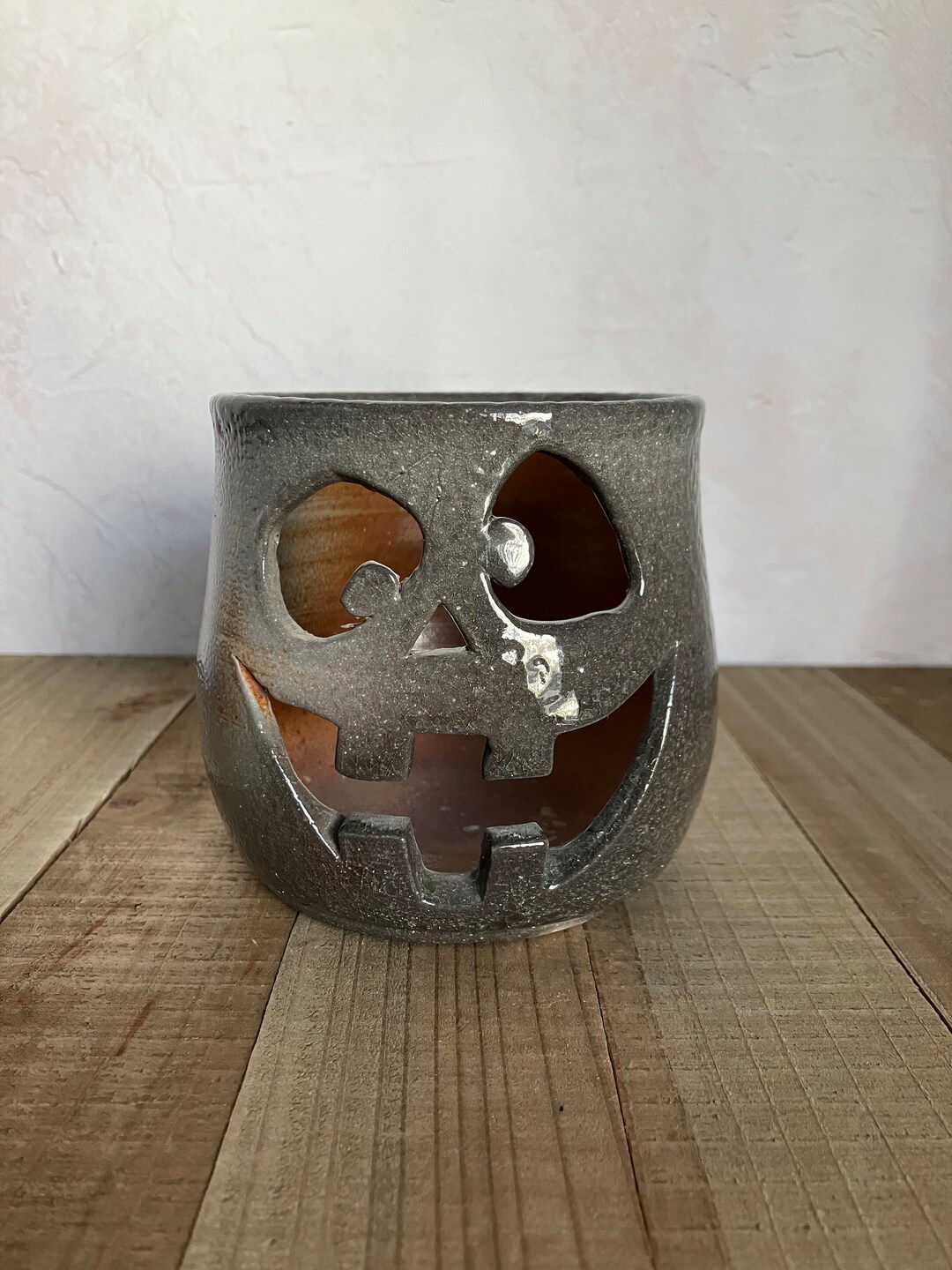 Handmade Ceramic Jack-o-lantern Luminary - Soda Fired - Etsy