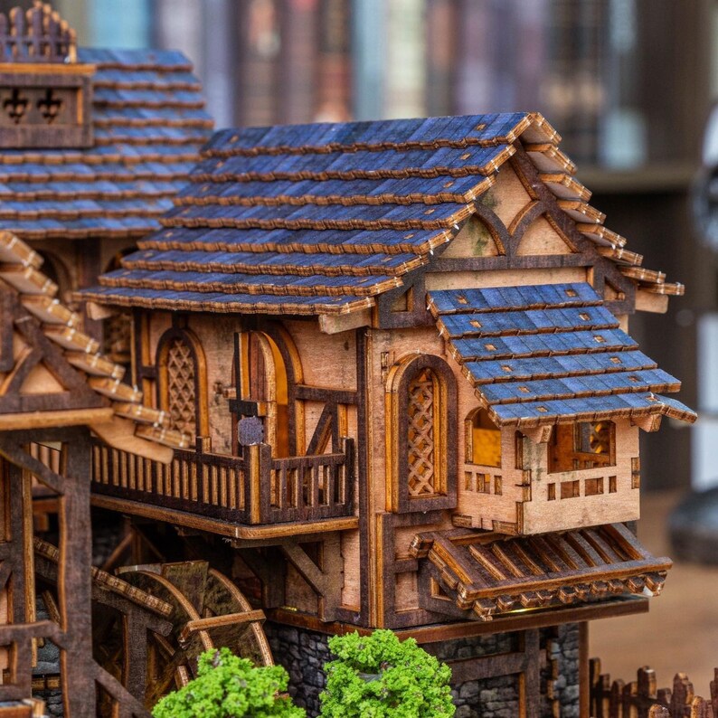 Medieval Manors House Book Nook | DIY Miniature LED Bookshelf Insert ...