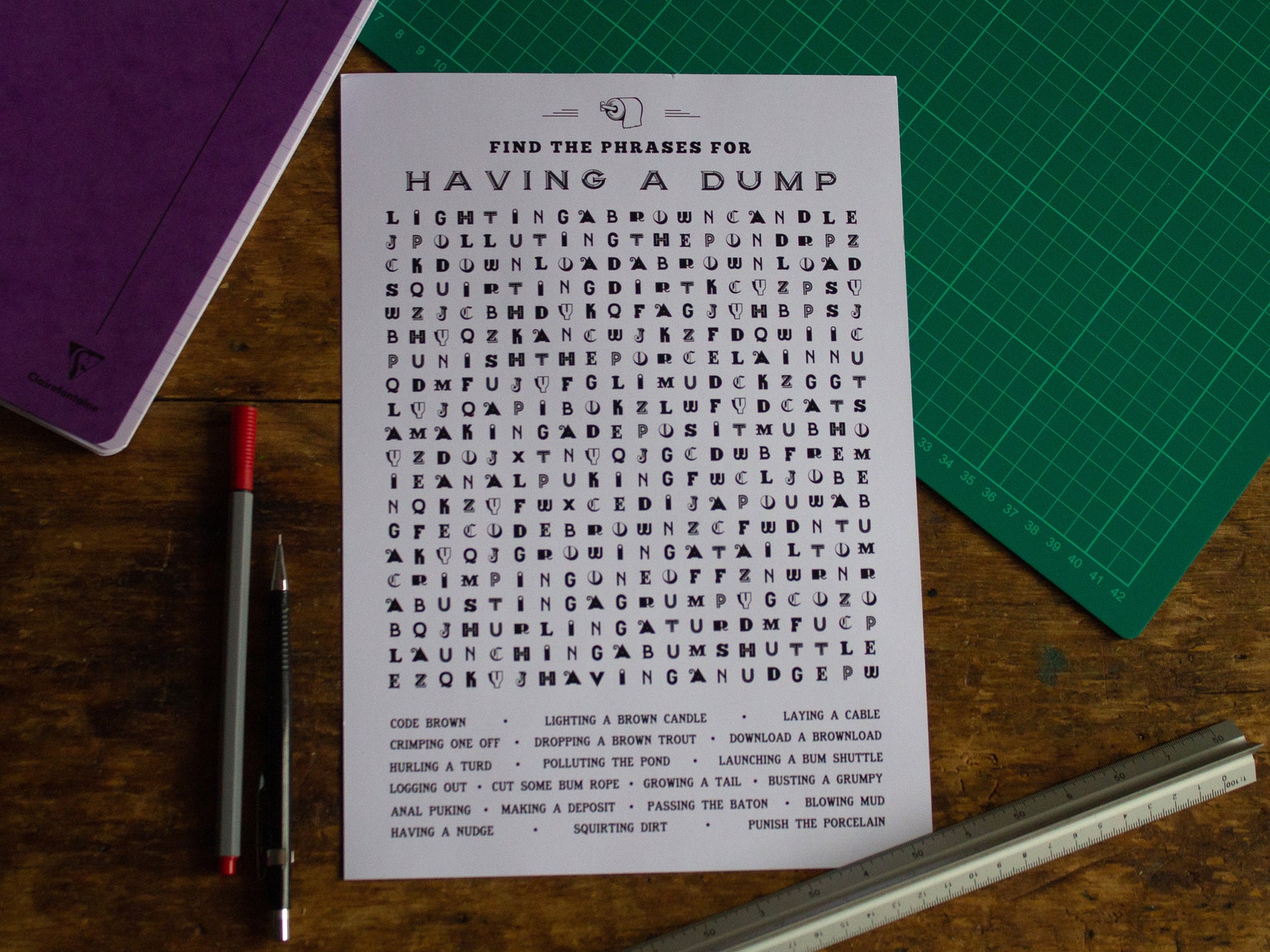Having a Dump Wordsearch - Etsy