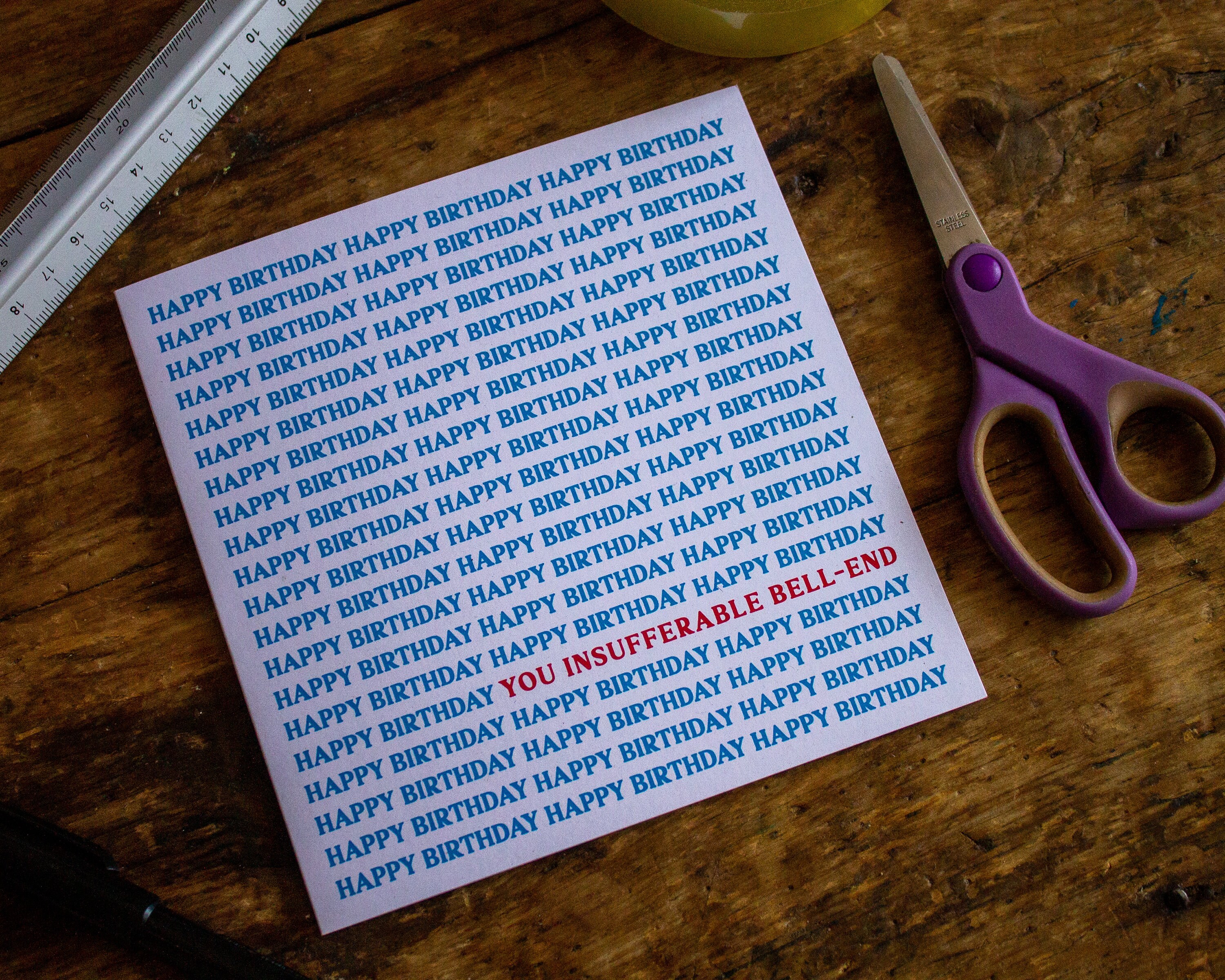 Bellend Funny Birthday Card - Adult Humour - Etsy