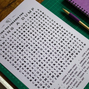 Having a Dump Wordsearch - Etsy