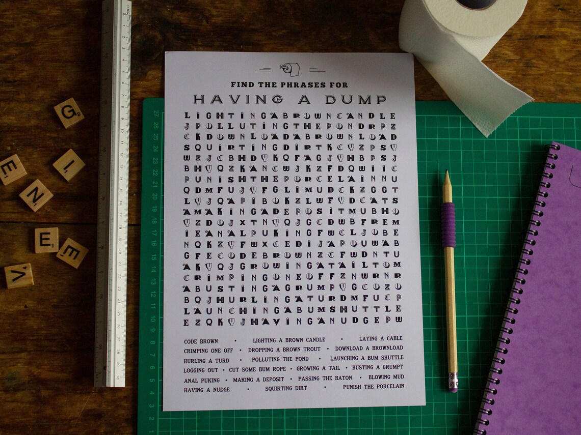 Having a Dump Wordsearch - Etsy