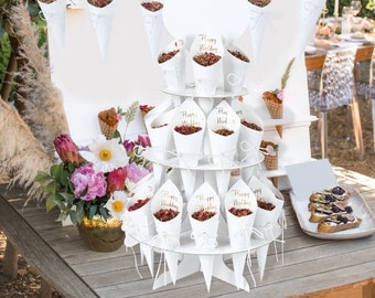 Wedding Confetti Cone Holder 3 Layers 24 Holes Paper Confetti Stand ...