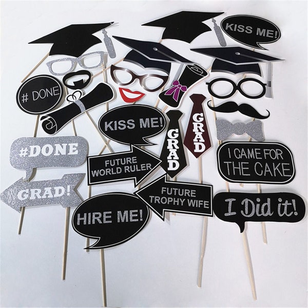 Graduation Photo Booth Props - Etsy