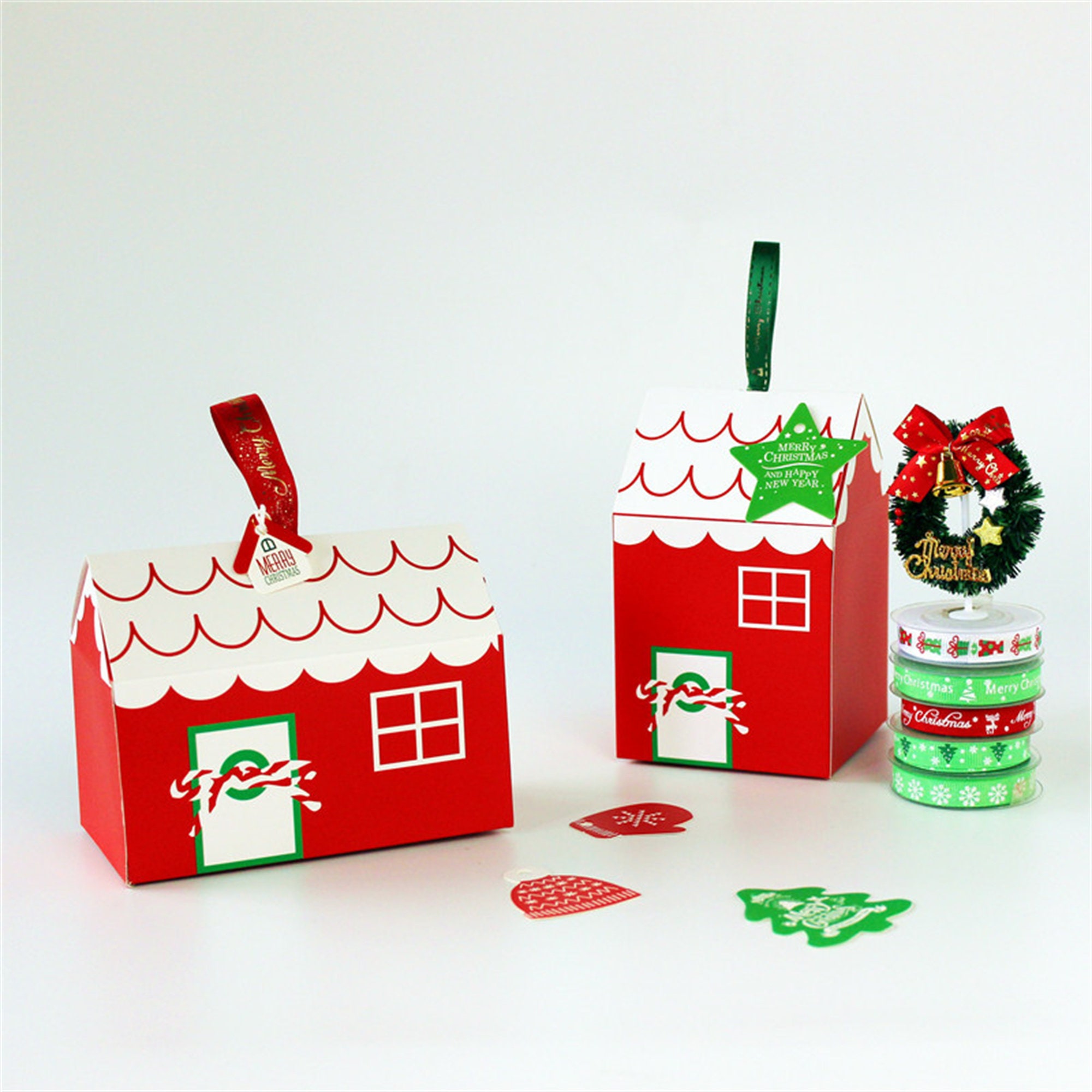 Christmas House Party Favor Boxes-house Candy Boxes-house Gift - Etsy