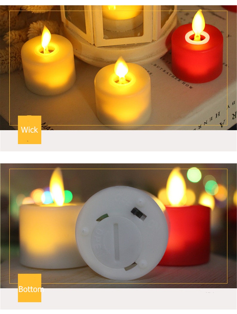 Battery Operated Led Tealight-flameless Tealights With | Etsy