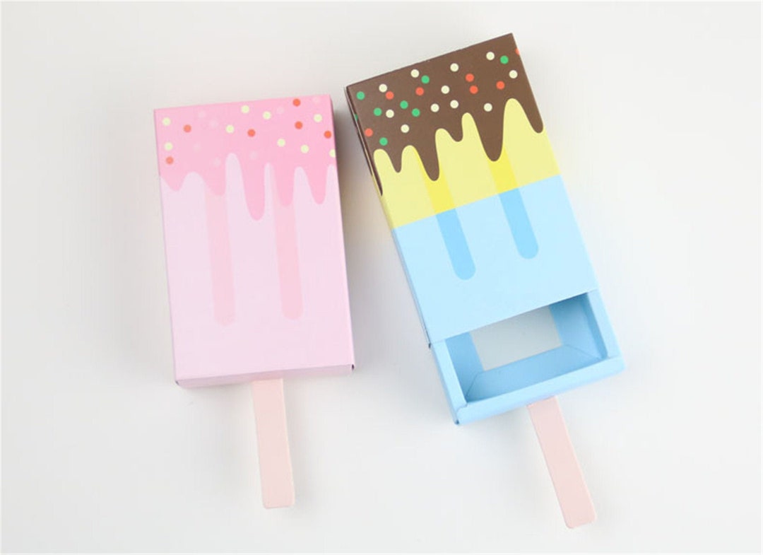 Ice Cream Shaped Candy Favor Boxes-ice Cream Pop Boxes-gift Boxes-baby ...