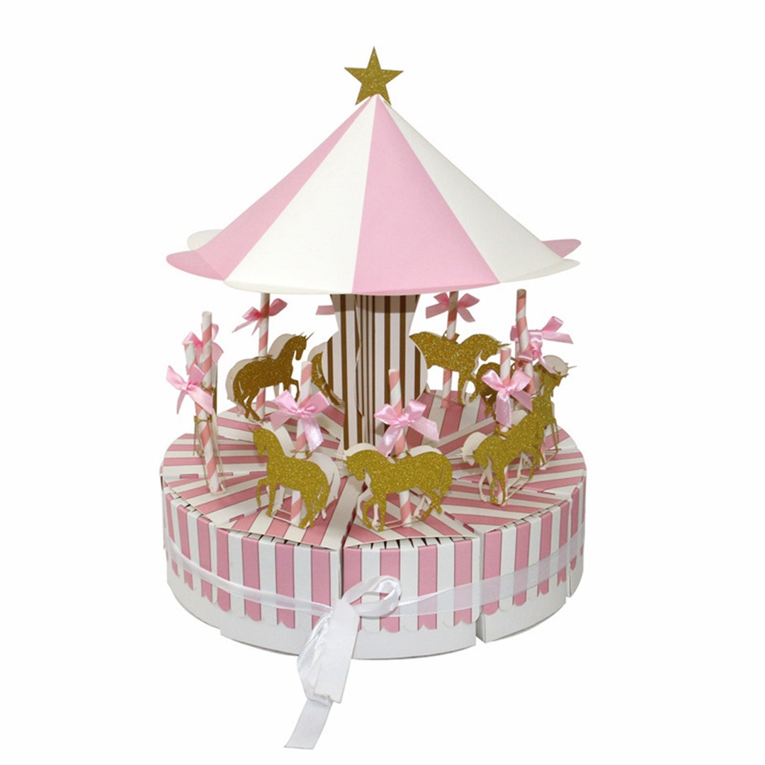 10 Pcs Carousel Party Favor Boxes-wedding Candy Favour Boxes-baby ...