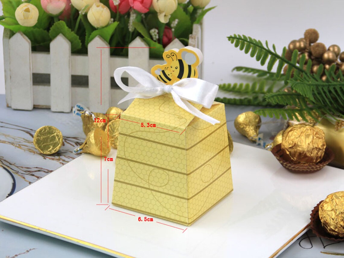 Bee Favor Box-1st Birthday Party Favor Boxes-bumble Bee Hive - Etsy
