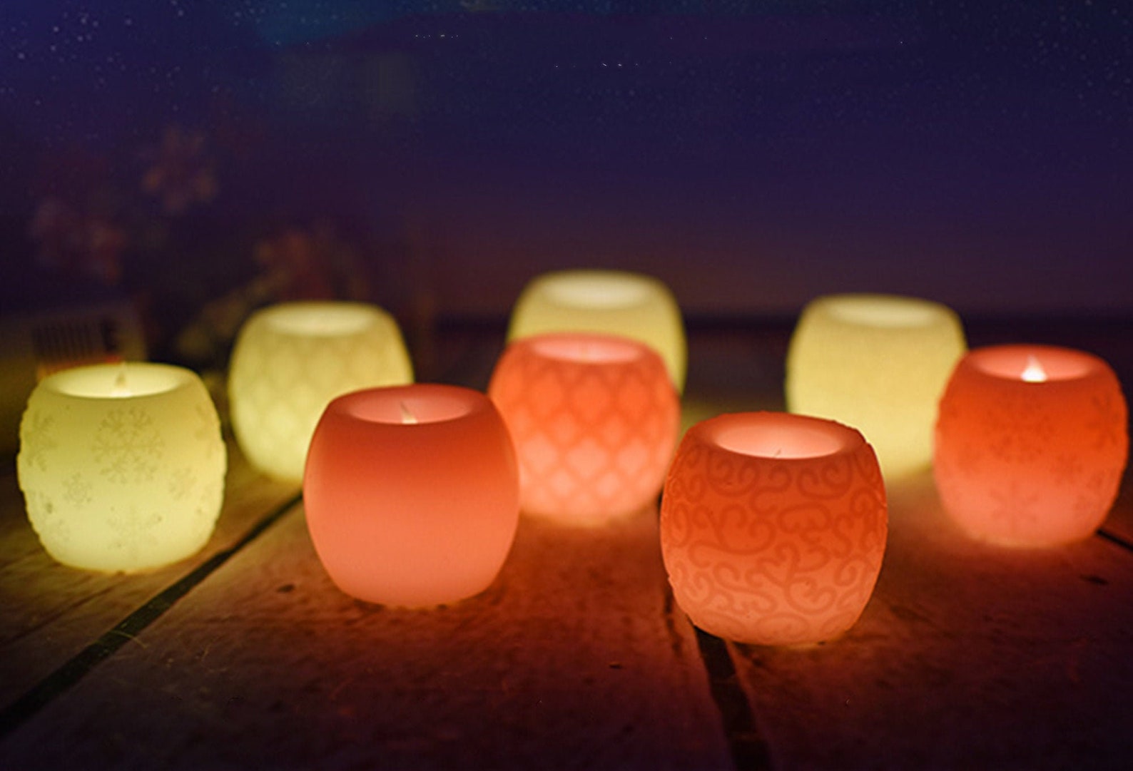 Battery Operated Led Tealight-Flameless tealights with | Etsy