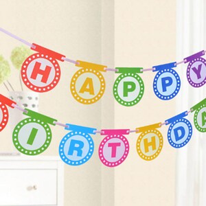 Happy Birthday Banner Colorful Birthday Banner girl or Boy - Etsy