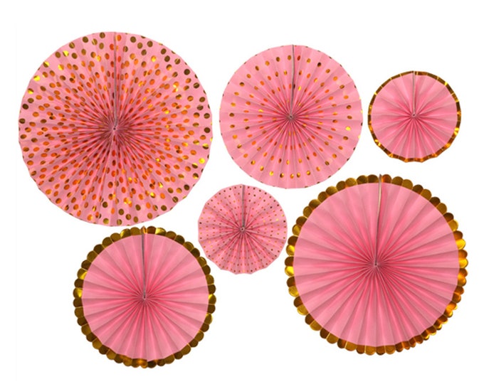 6pcs/lot Paper Fanshanging Paper Fan Decorationspaper - Etsy