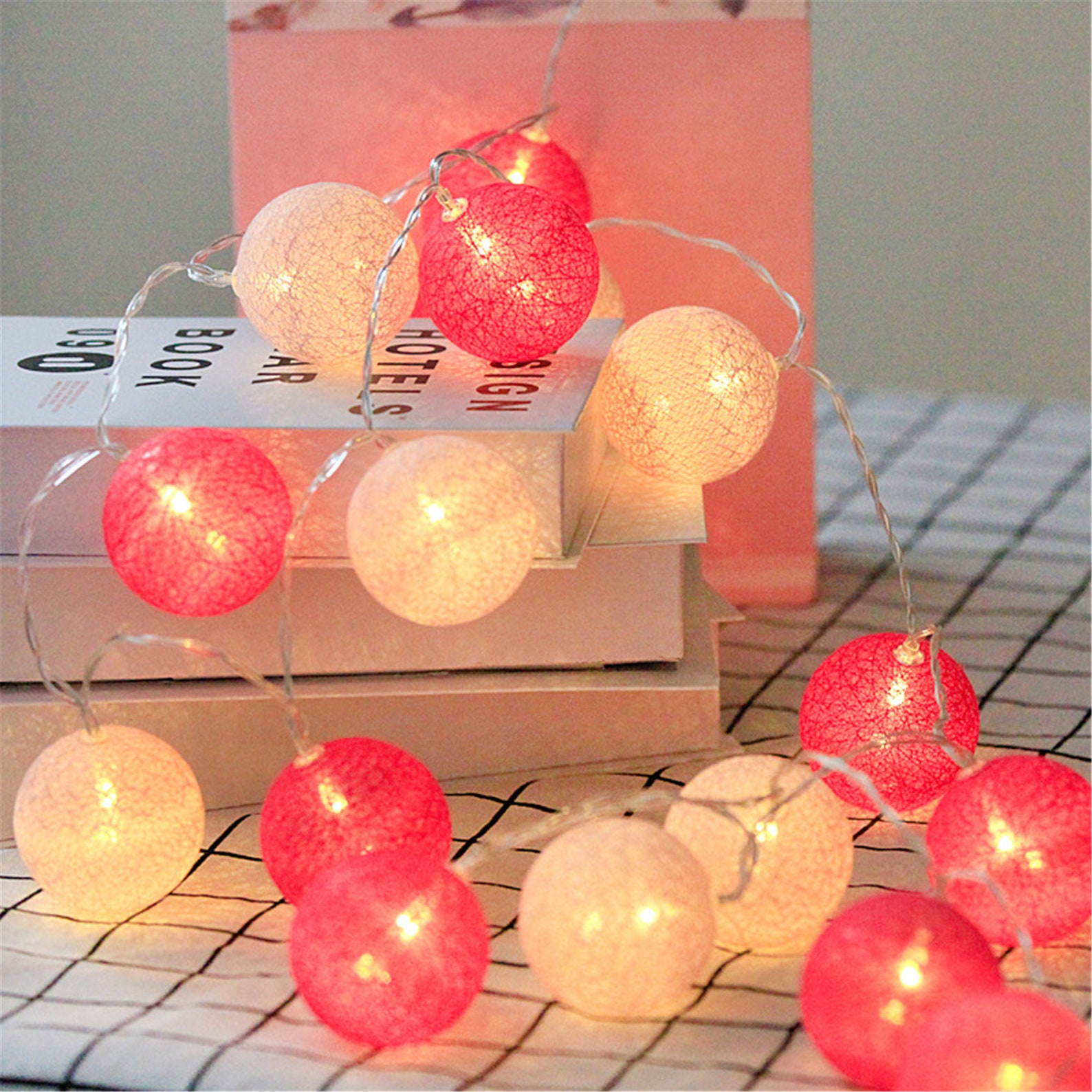 Personalized Cotton Ball String Lights-led Fairy String - Etsy