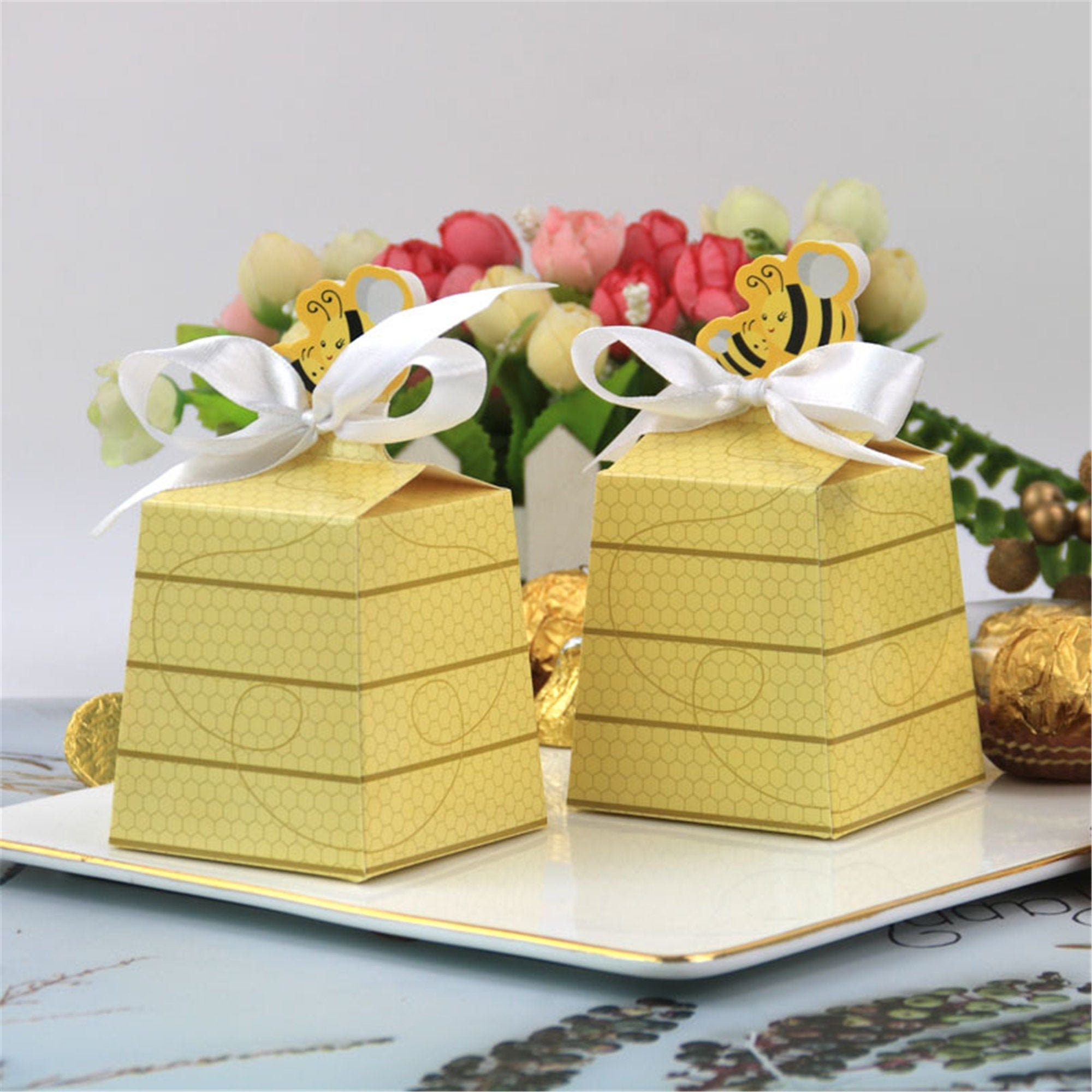 Bee Favor Box-1st Birthday Party Favor Boxes-bumble Bee Hive - Etsy