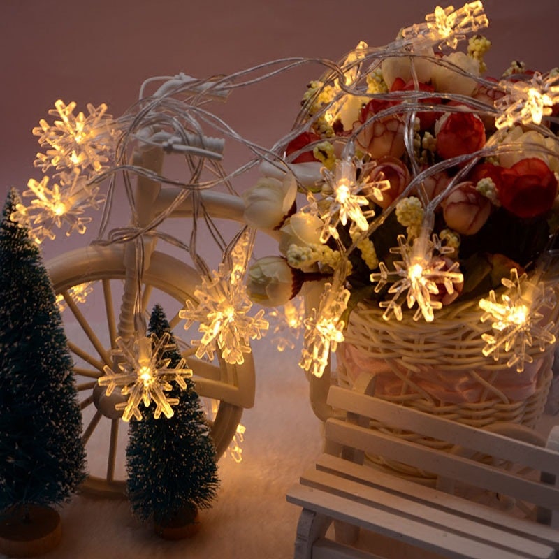 Christmas String Lights-Fairy snowflake Led string lights for | Etsy