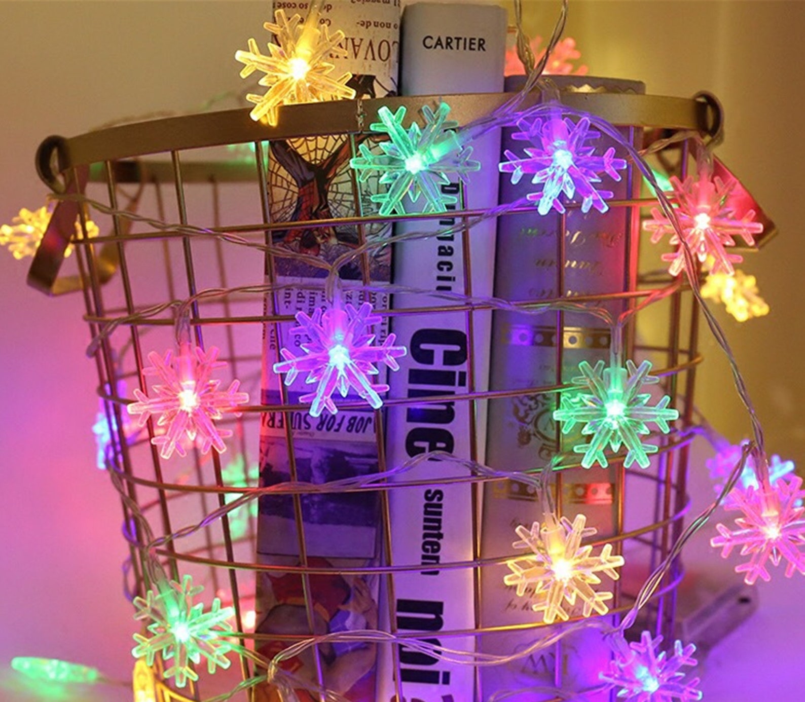 Christmas String Lights-Fairy snowflake Led string lights for | Etsy