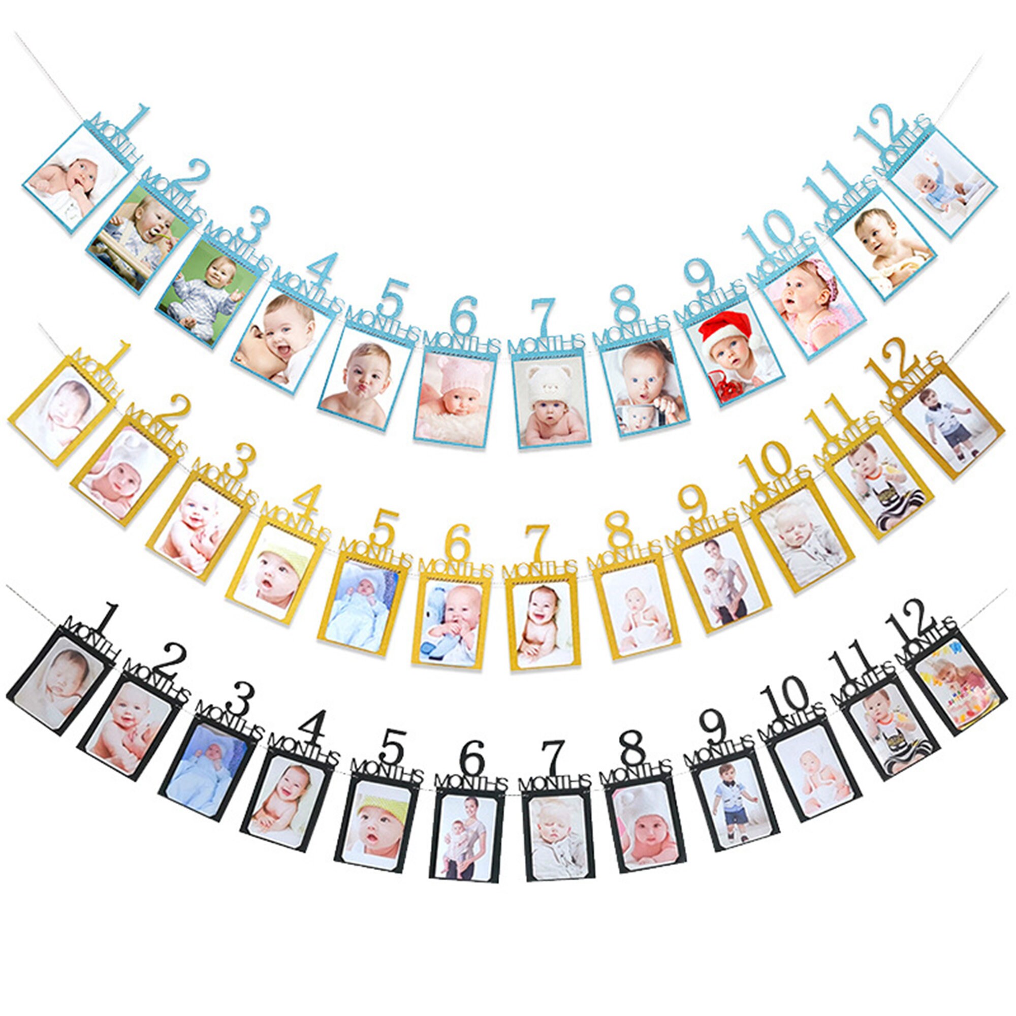 First Birthday Photo Banner-1st Birhtday Picture Banner-one - Etsy