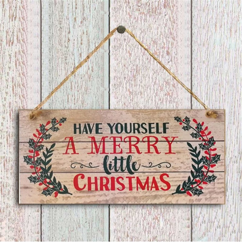 Merry Christmas Wood Sign-rustic Holiday Christmas - Etsy