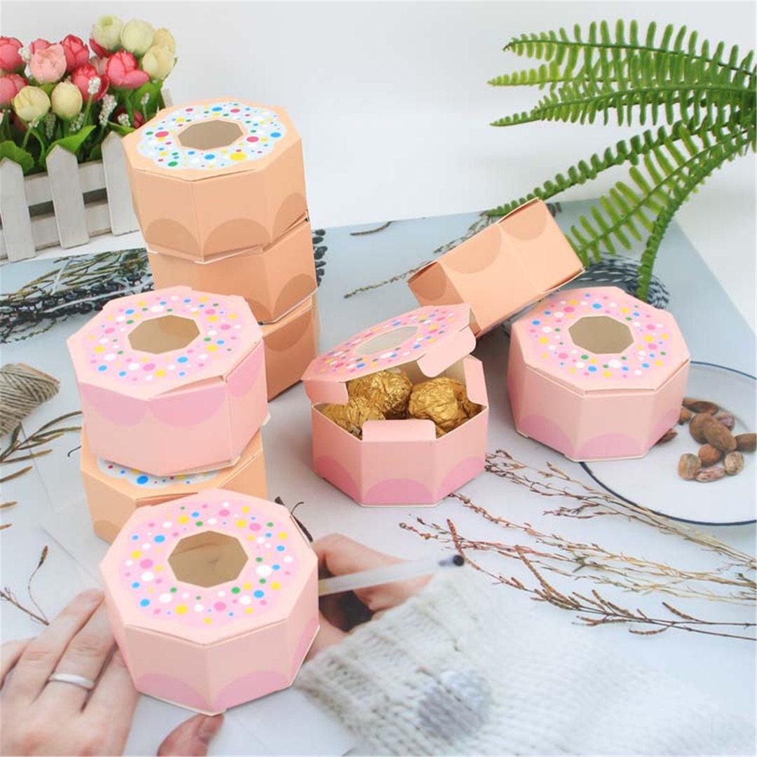 Donut Party Favor Boxes-donut Candy Boxes-gift Box-donut Theme Party ...