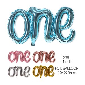 Silverone Sript Balloon-41 One Balloon-1st Birthday Balloon Props-cake ...